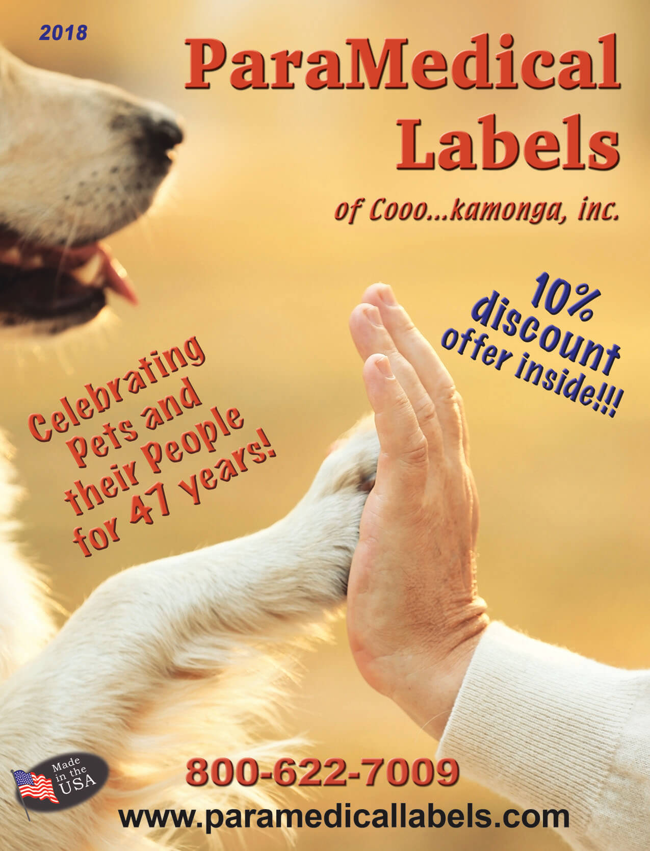 DentaLabels Canine Refills, 50/pack, 7 1/8" x 3 1/8" - ParaMedical Labels